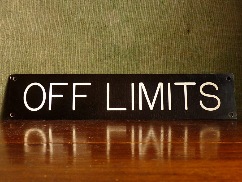 "Off Limits" institutional sign - Anything In Particular