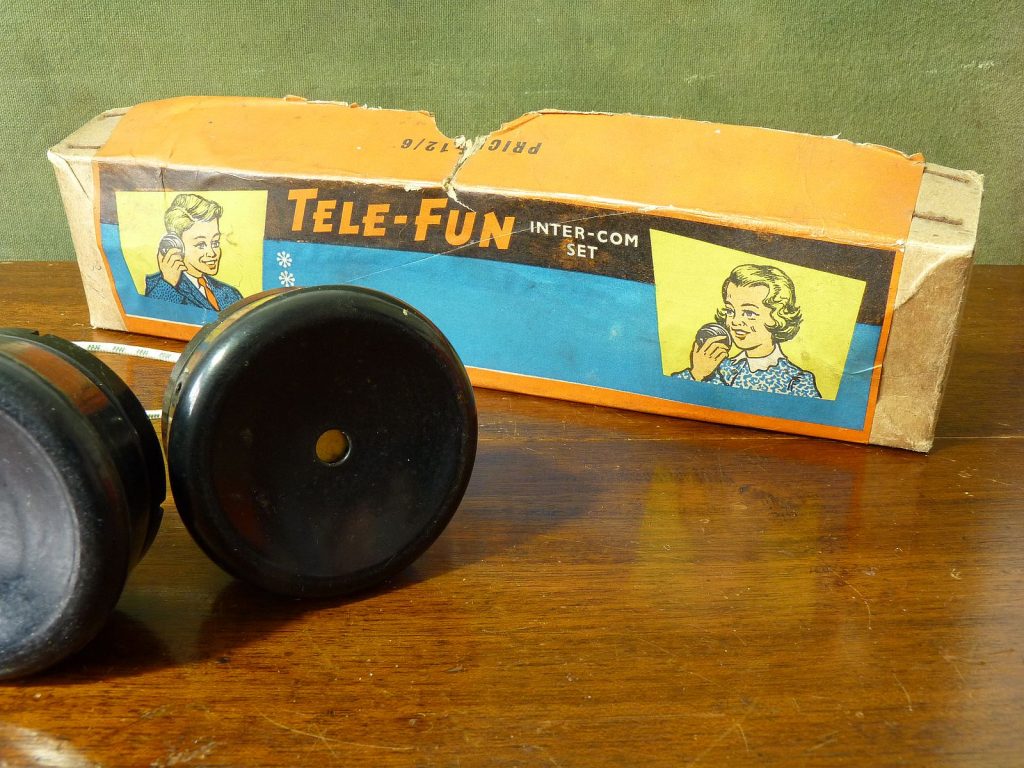 Vintage 1950s Children's Intercom Toy - "Tele-Fun"! - Anything In ...