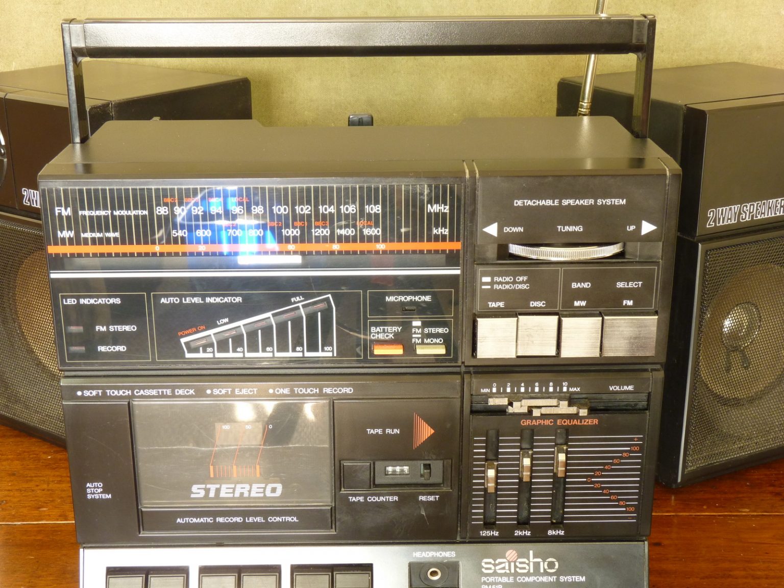 1980s Saisho PM51P Portable Component System Boombox PM 51P - Anything ...