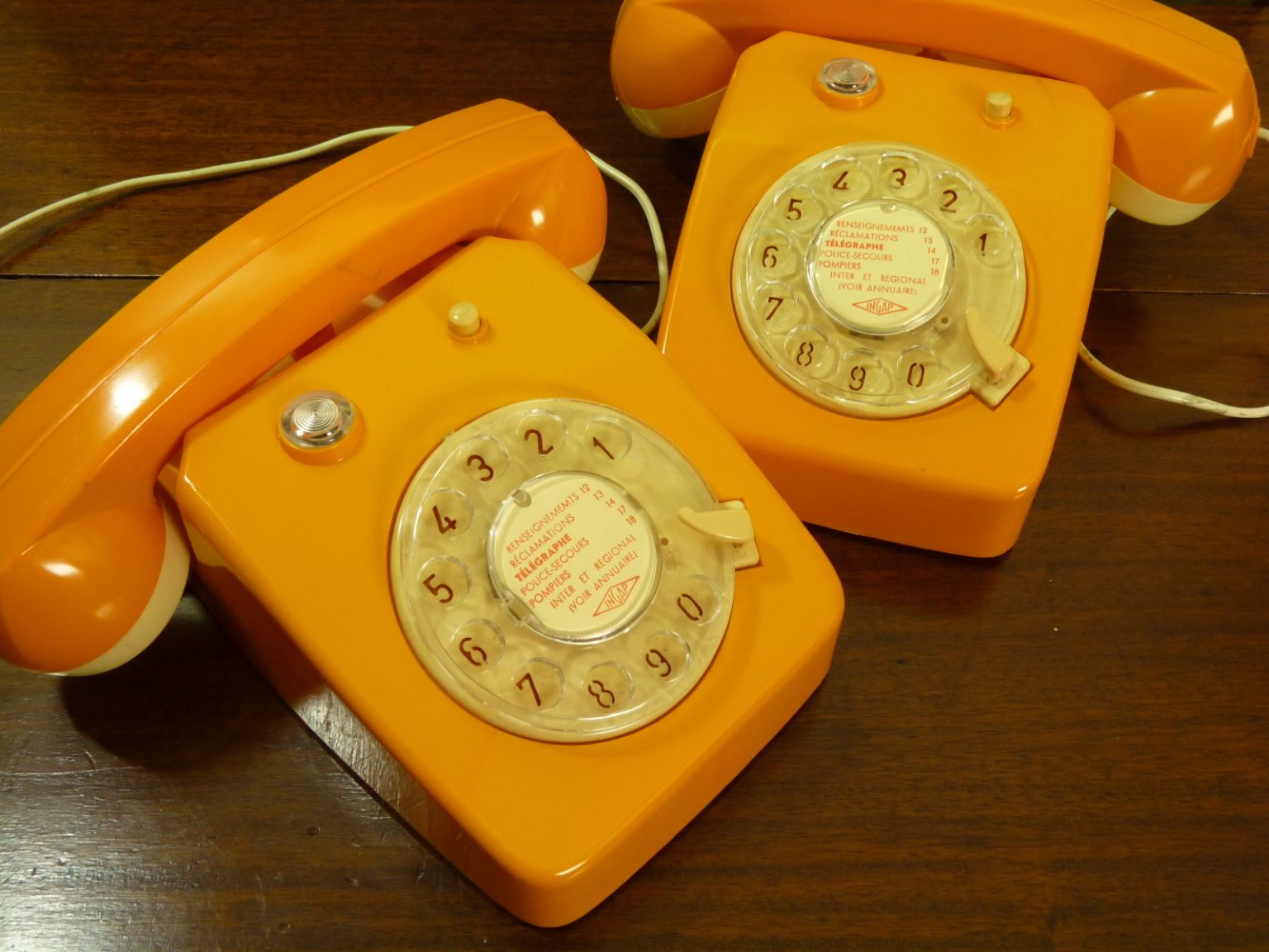 Ingap Children's Orange Intercom Toy Telephones Made In Italy ...