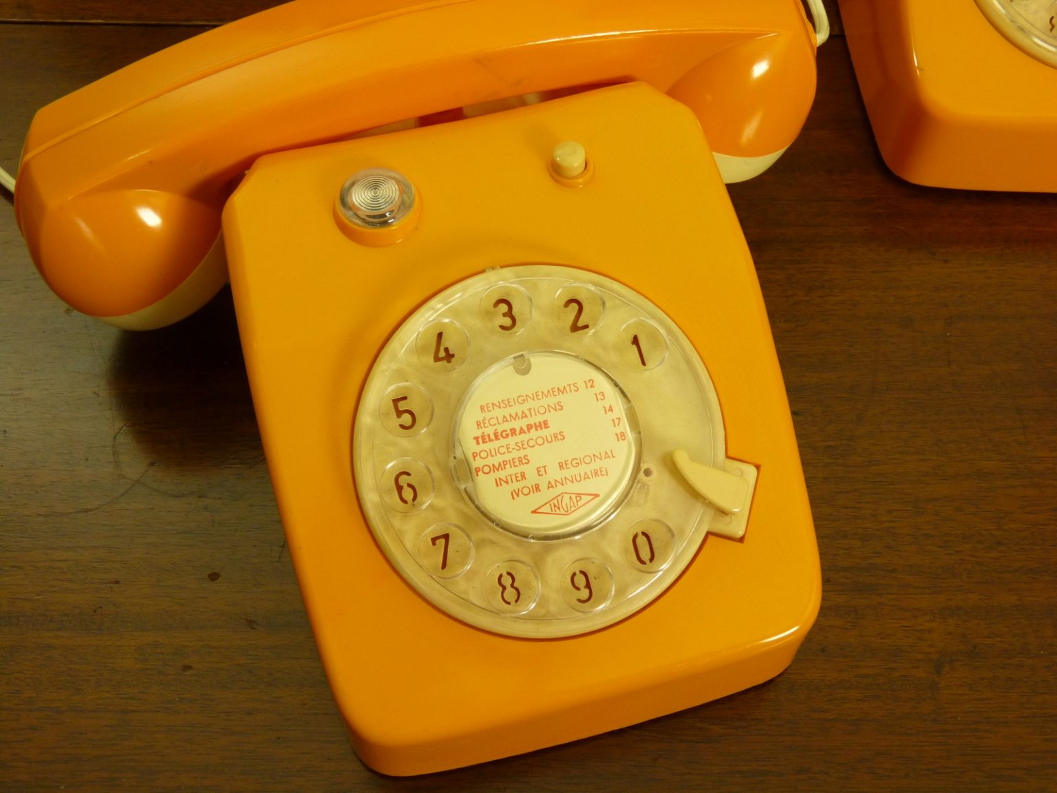Ingap Children's Orange Intercom Toy Telephones Made In Italy ...