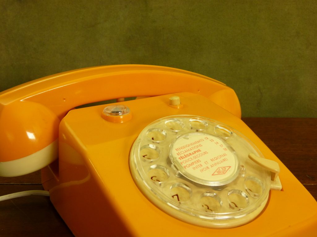 Ingap Children's Orange Intercom Toy Telephones Made In Italy ...