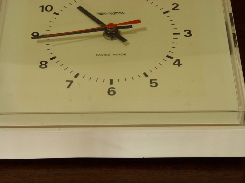 Square White Remington Swiss-Made Minimalist Wall Clock - Anything In ...