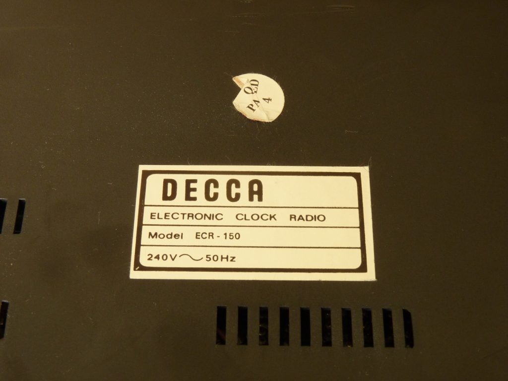 1970s Decca ECR-150 Electronic Clock Radio with Green LED Display ...