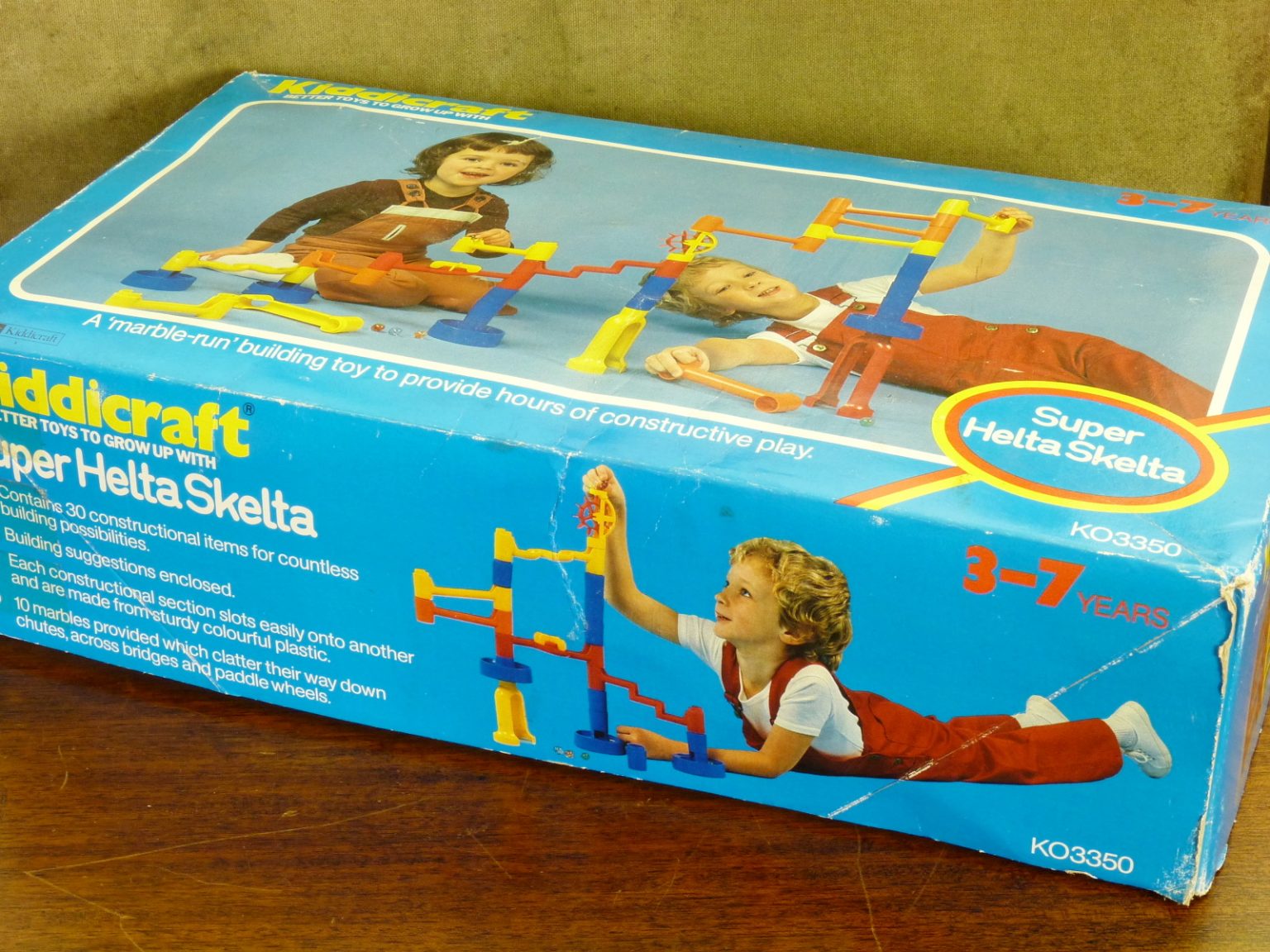 Vintage Kiddicraft Super Helta Skelta Marble Run Construction Toy ...