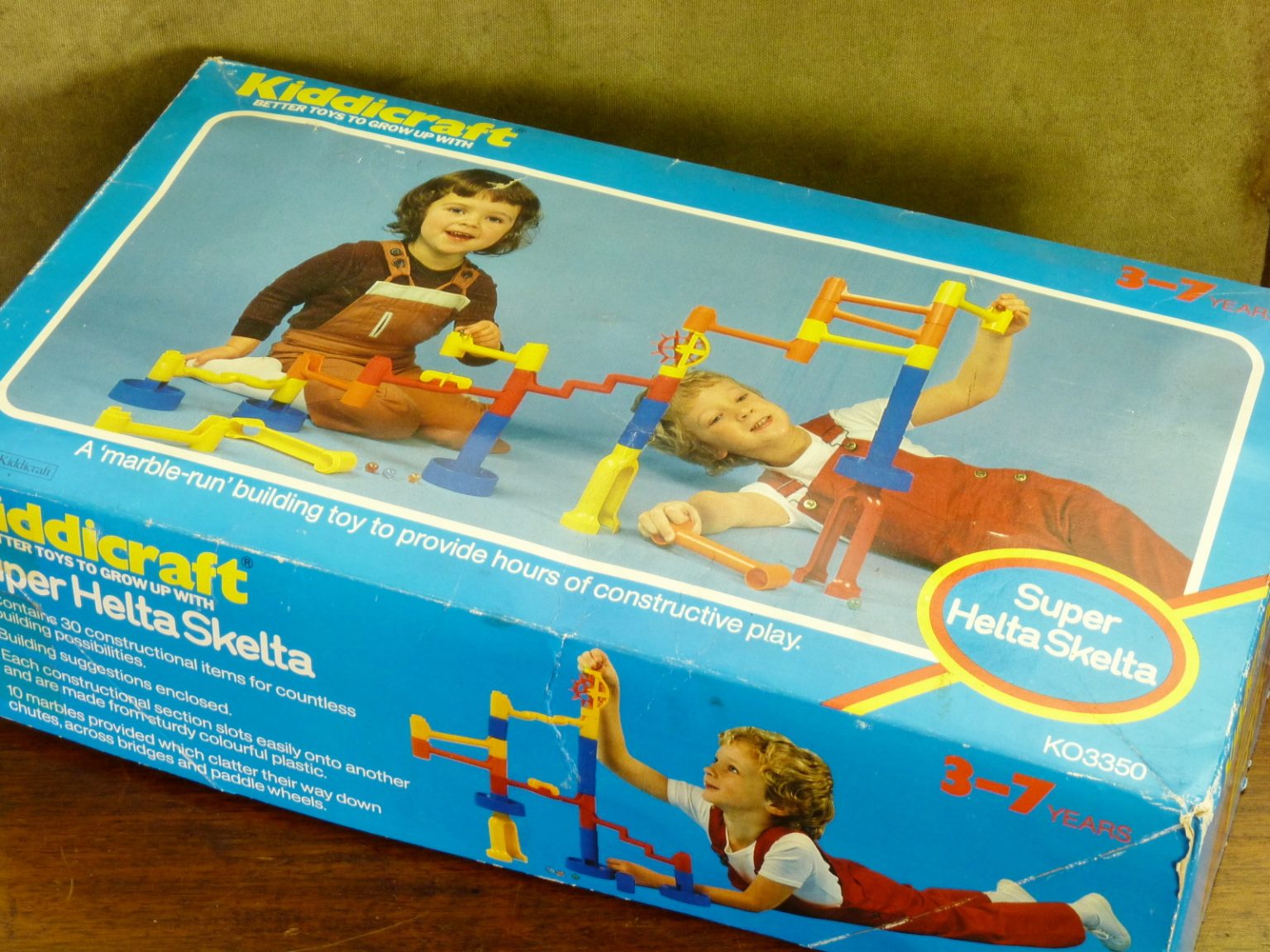 Vintage Kiddicraft Super Helta Skelta Marble Run Construction Toy ...