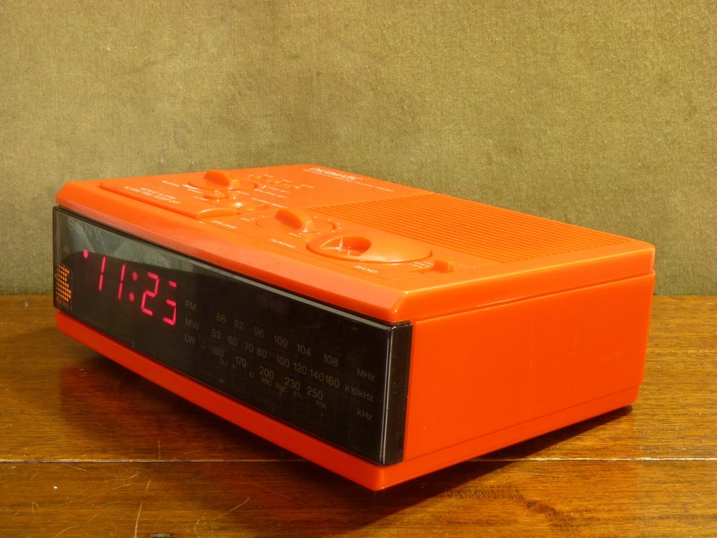 Red 1980s Sony Digimatic ICF-C3L Digital Clock Radio - Anything In ...