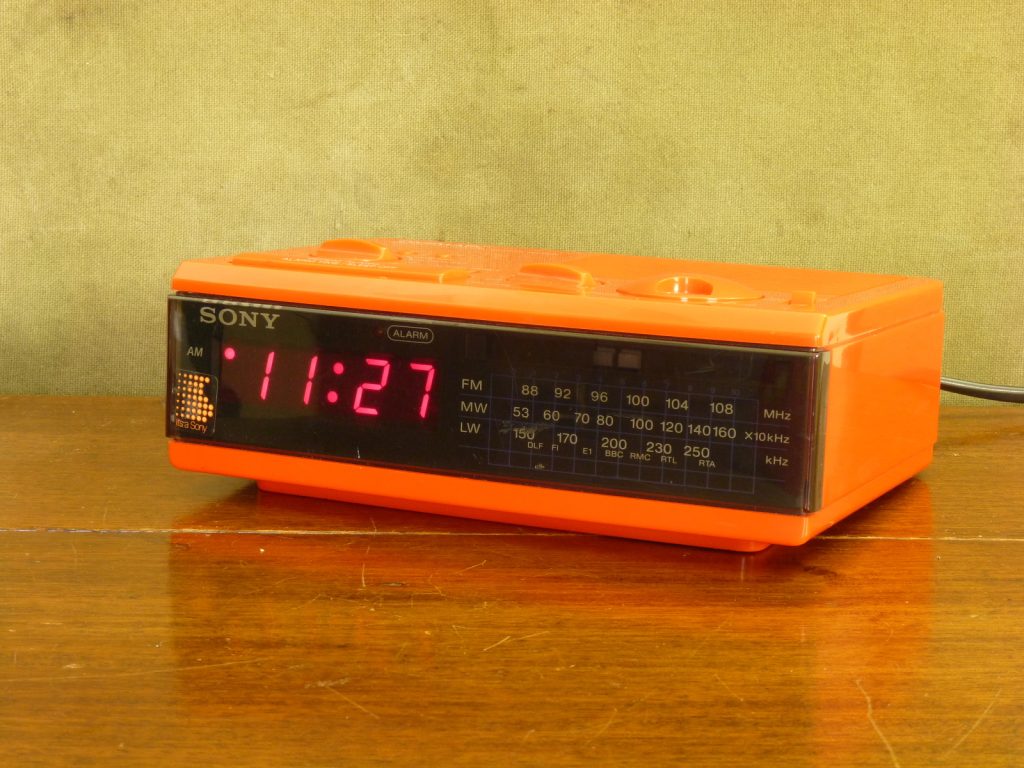Red 1980s Sony Digimatic ICF-C3L Digital Clock Radio - Anything In ...